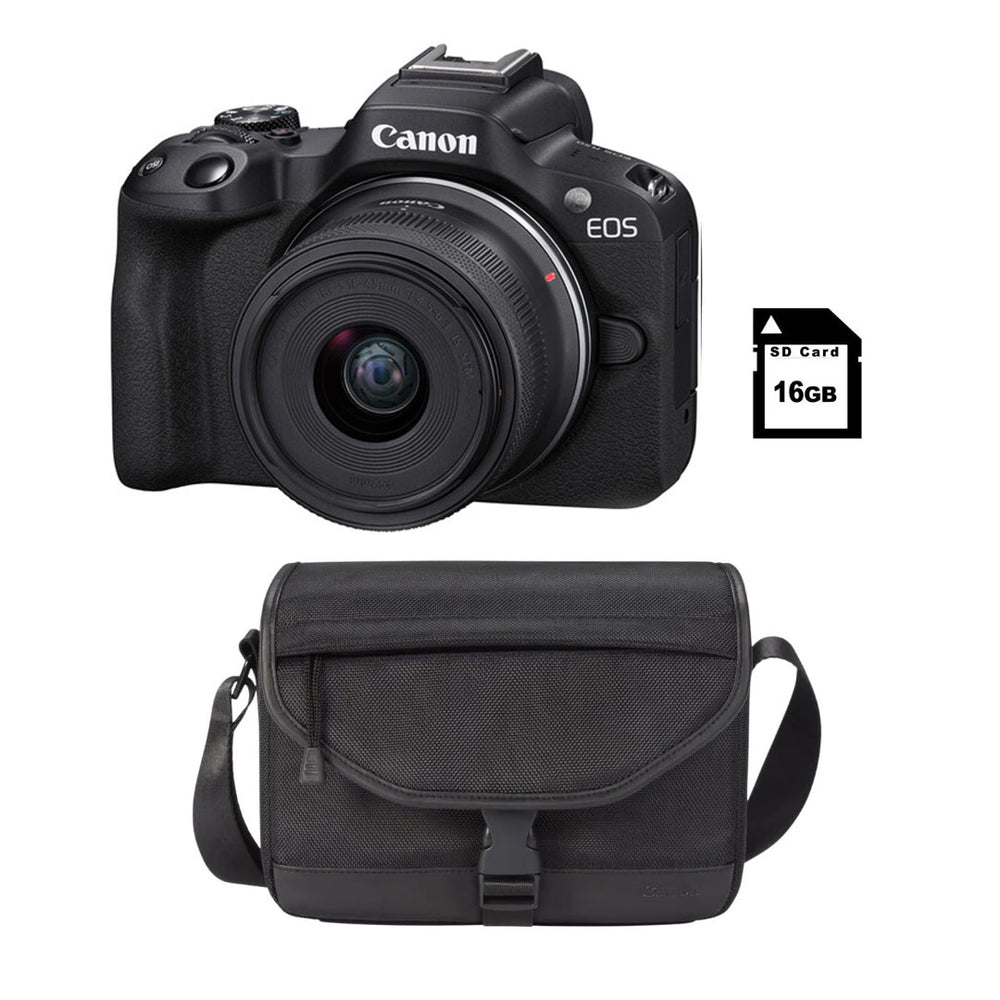 Canon EOS R50 Mirrorless Camera Travel Kit: Compact & Versatile